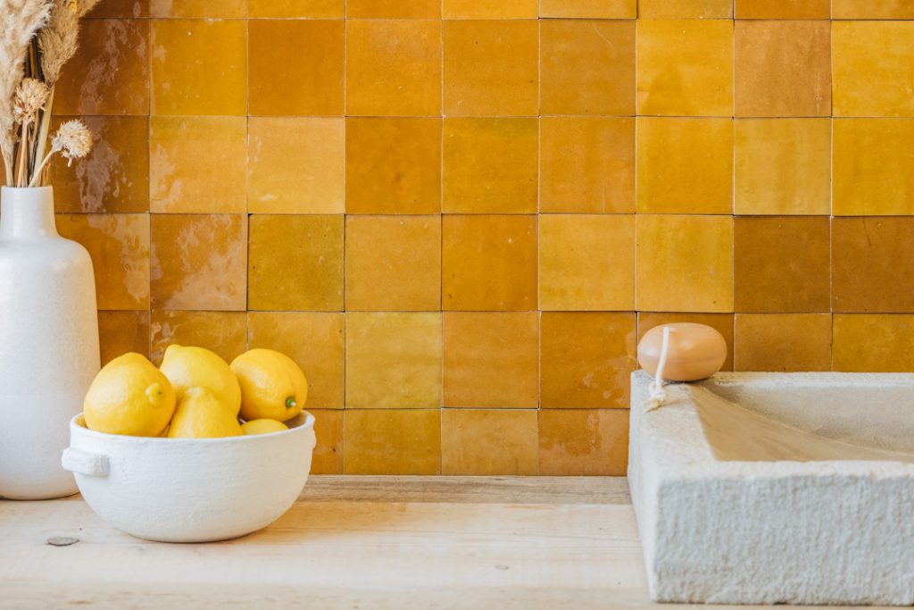 Zellige miel - Provence Matériaux Anciens